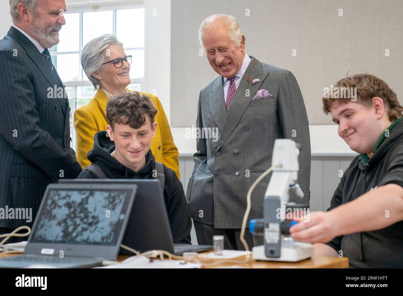 King Charles III meets students carrying out root and soil structure ...