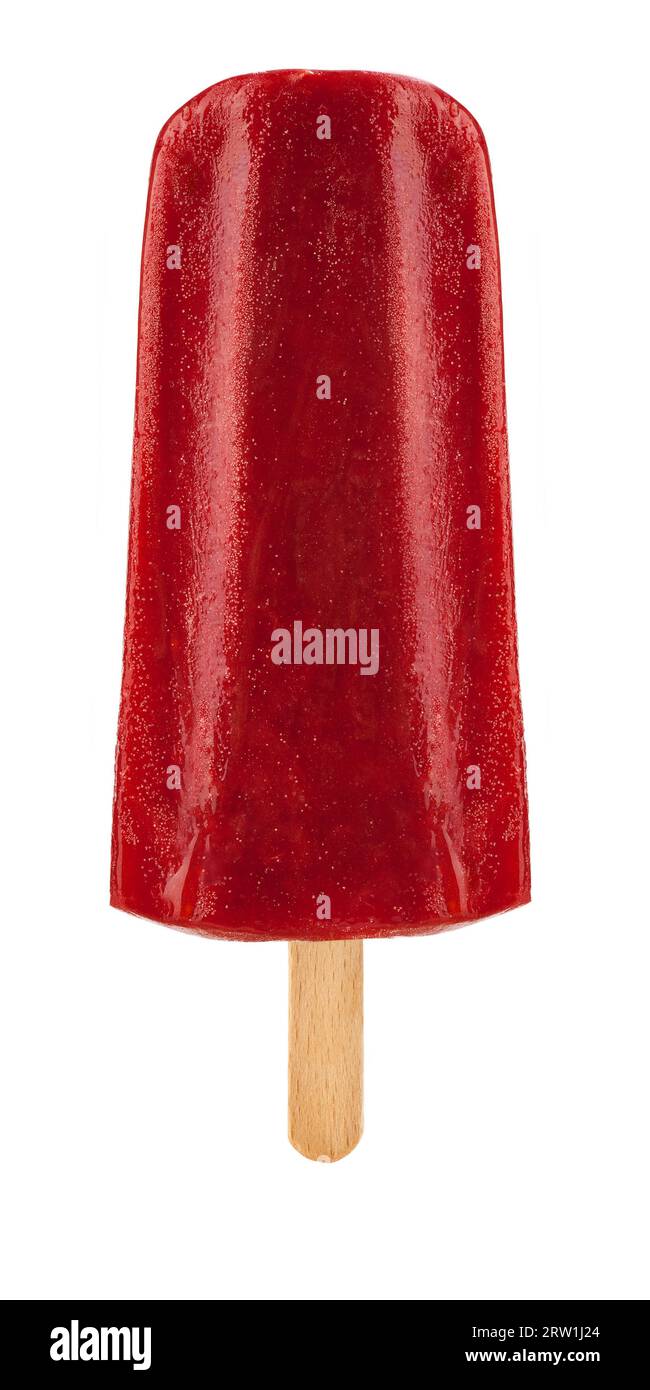 Fruit ice cream - raspberry - isolated on white background Stock Photo ...