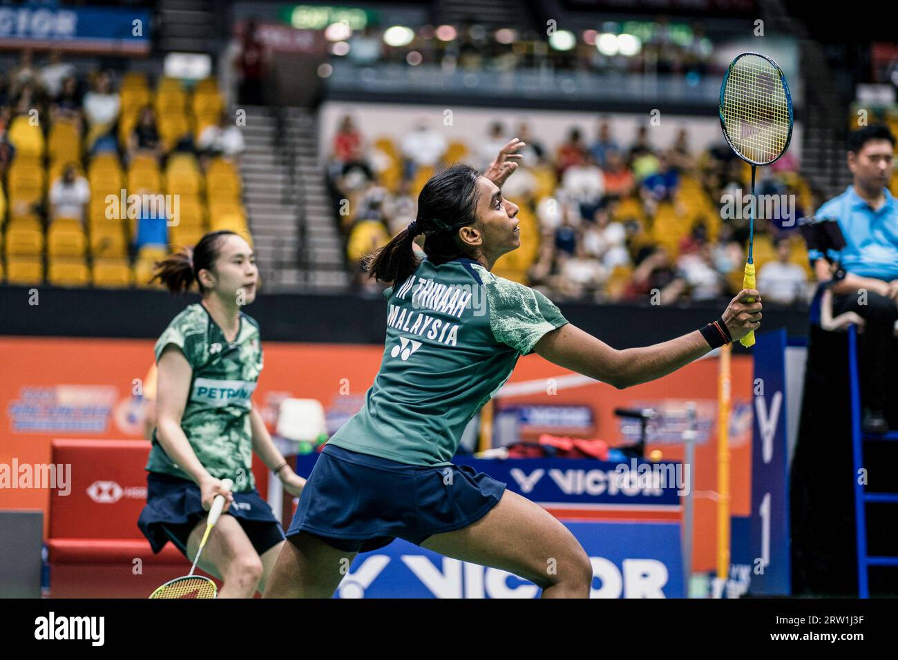 Hong Kong, China. 15th Sep, 2023. Pearly Tan, Thinaah Muralitharan of Malaysia play during the ...