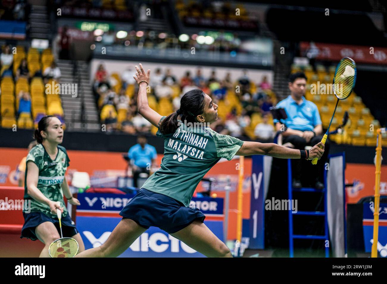 Hong Kong, China. 15th Sep, 2023. Pearly Tan, Thinaah Muralitharan of Malaysia play during the ...