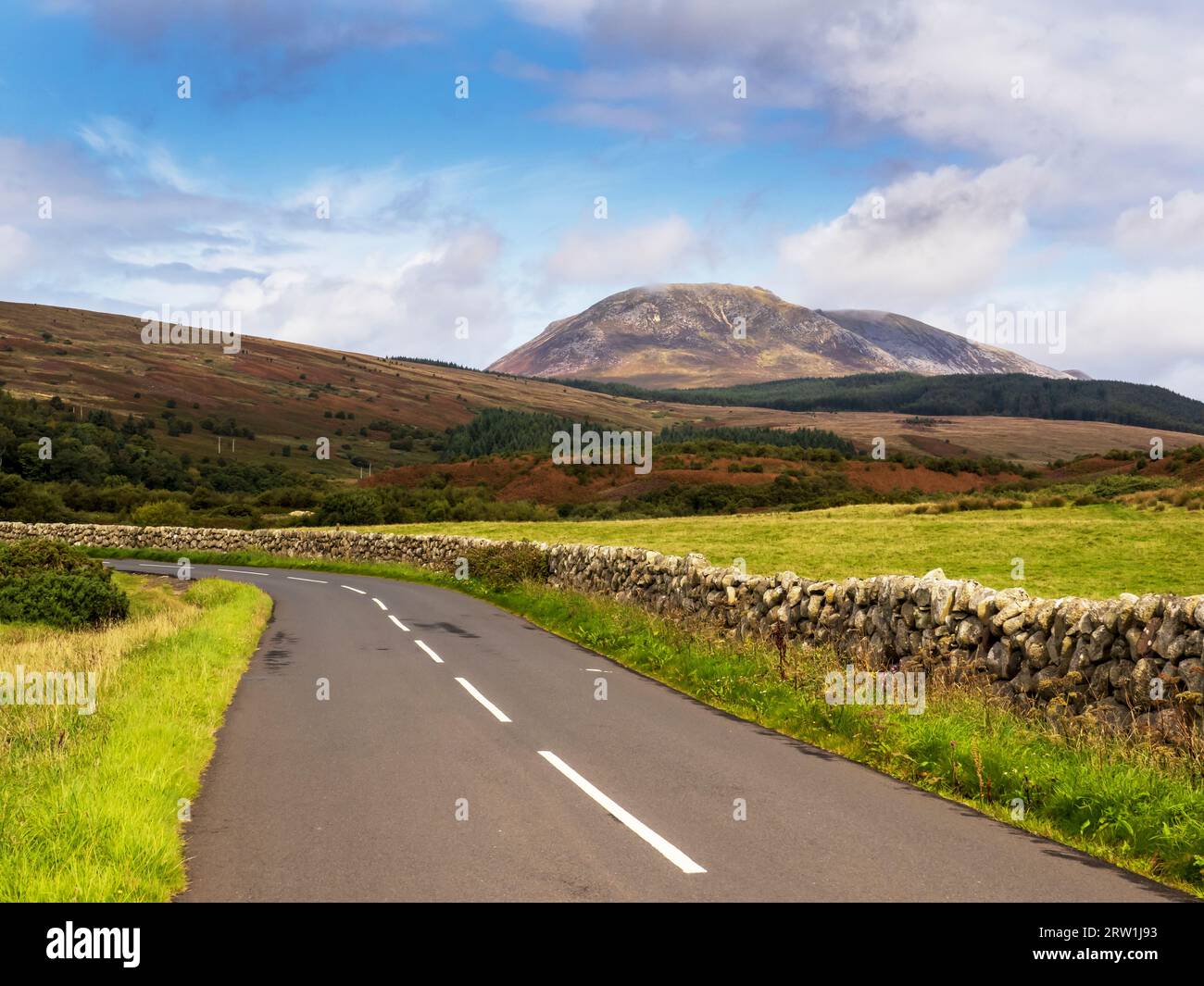 The west coast road on Arran on Scotlands west coast, UK Stock Photo ...