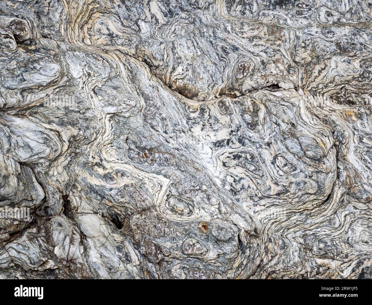 Patterns in metamorphic rocks on the west coast of Arran near North ...