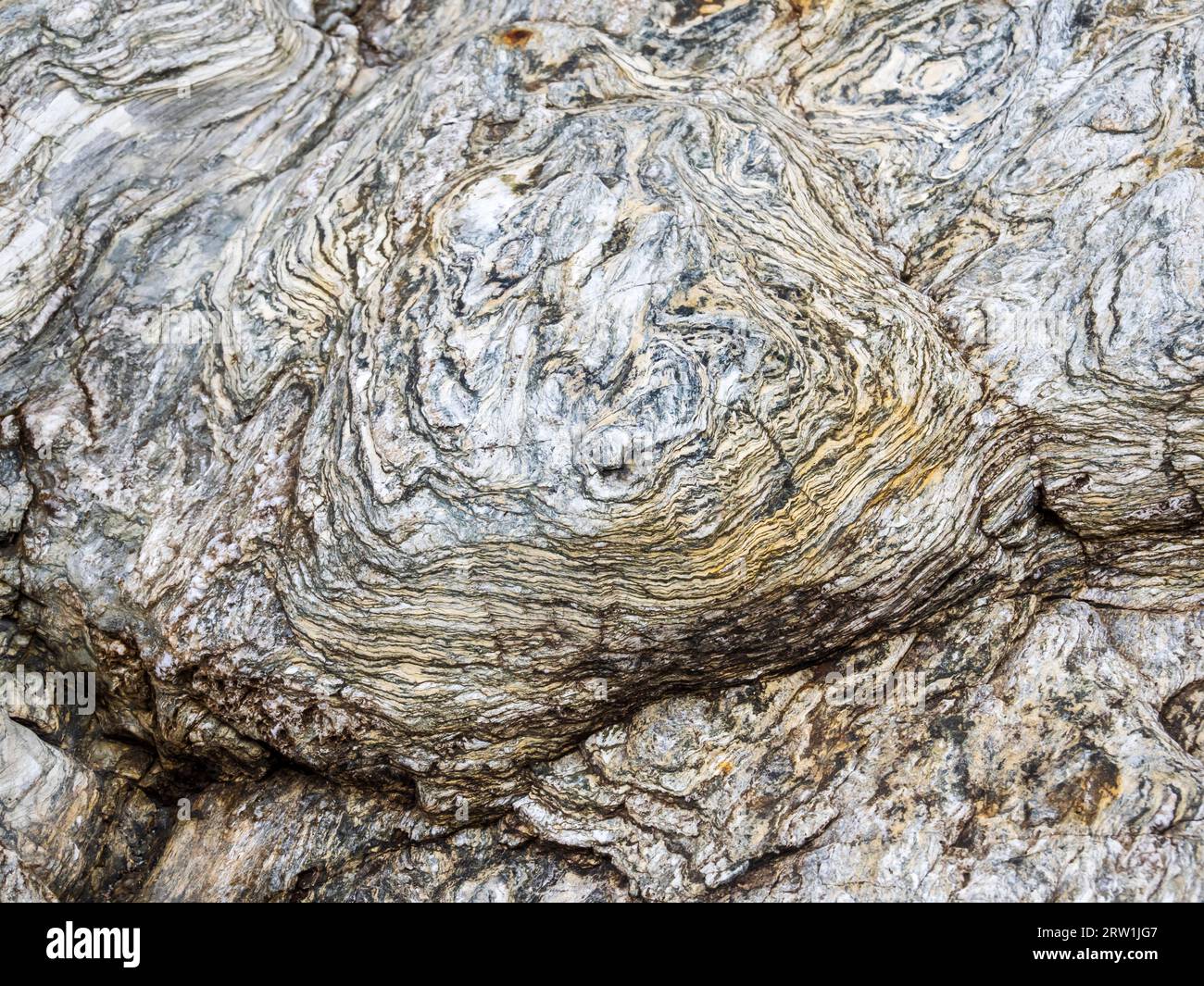 Patterns in metamorphic rocks on the west coast of Arran near North ...