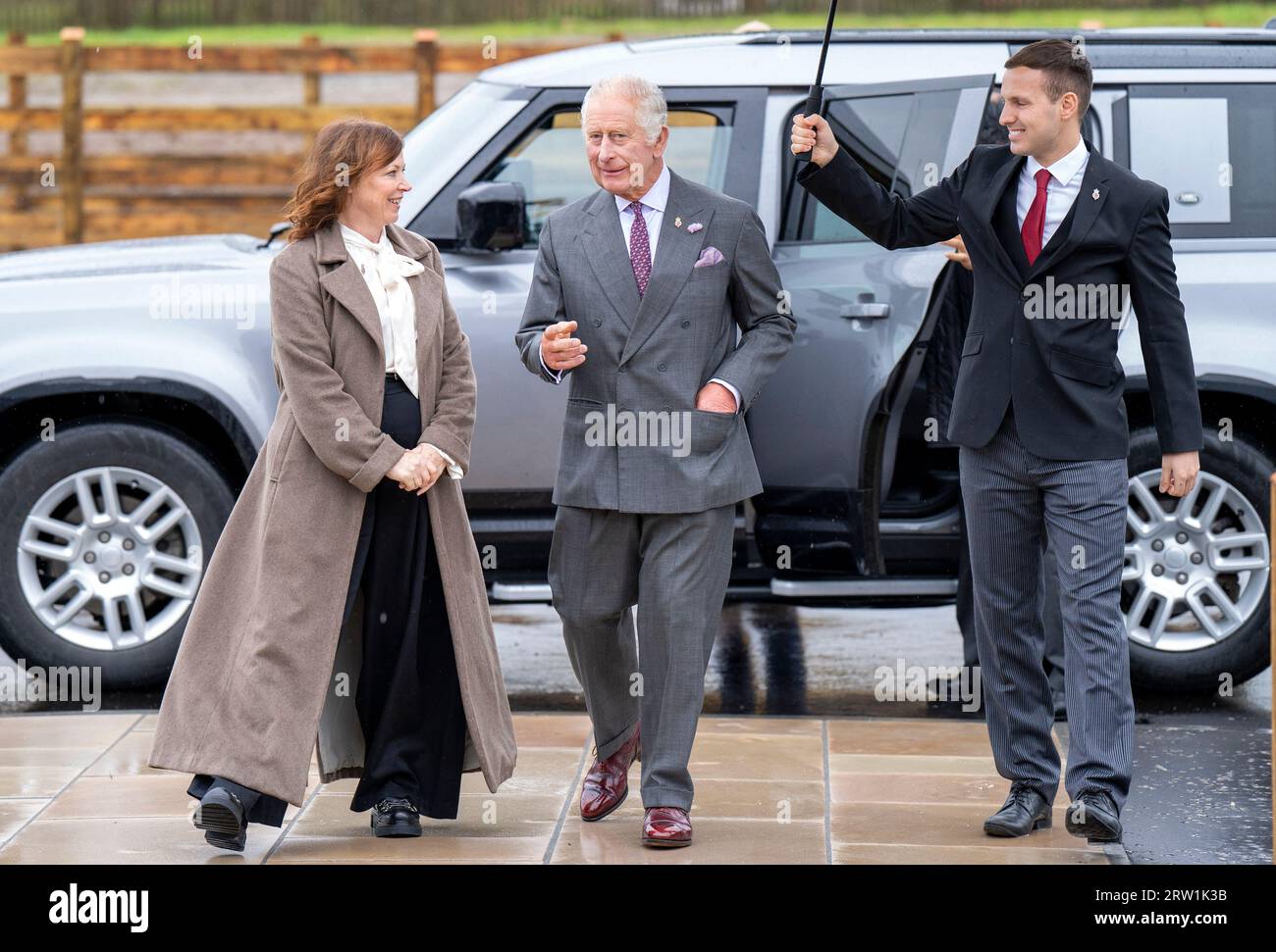 King Charles III during a visit to officially open the MacRobert ...