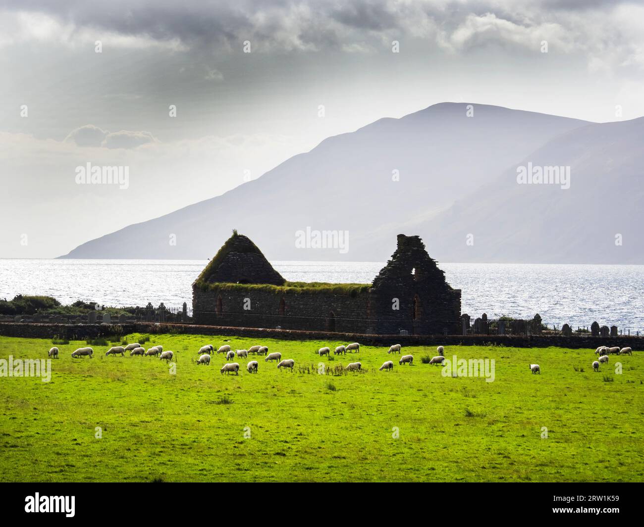 An old abandoned chapel at Skipness on the Mull of Kintyre, Scotland ...
