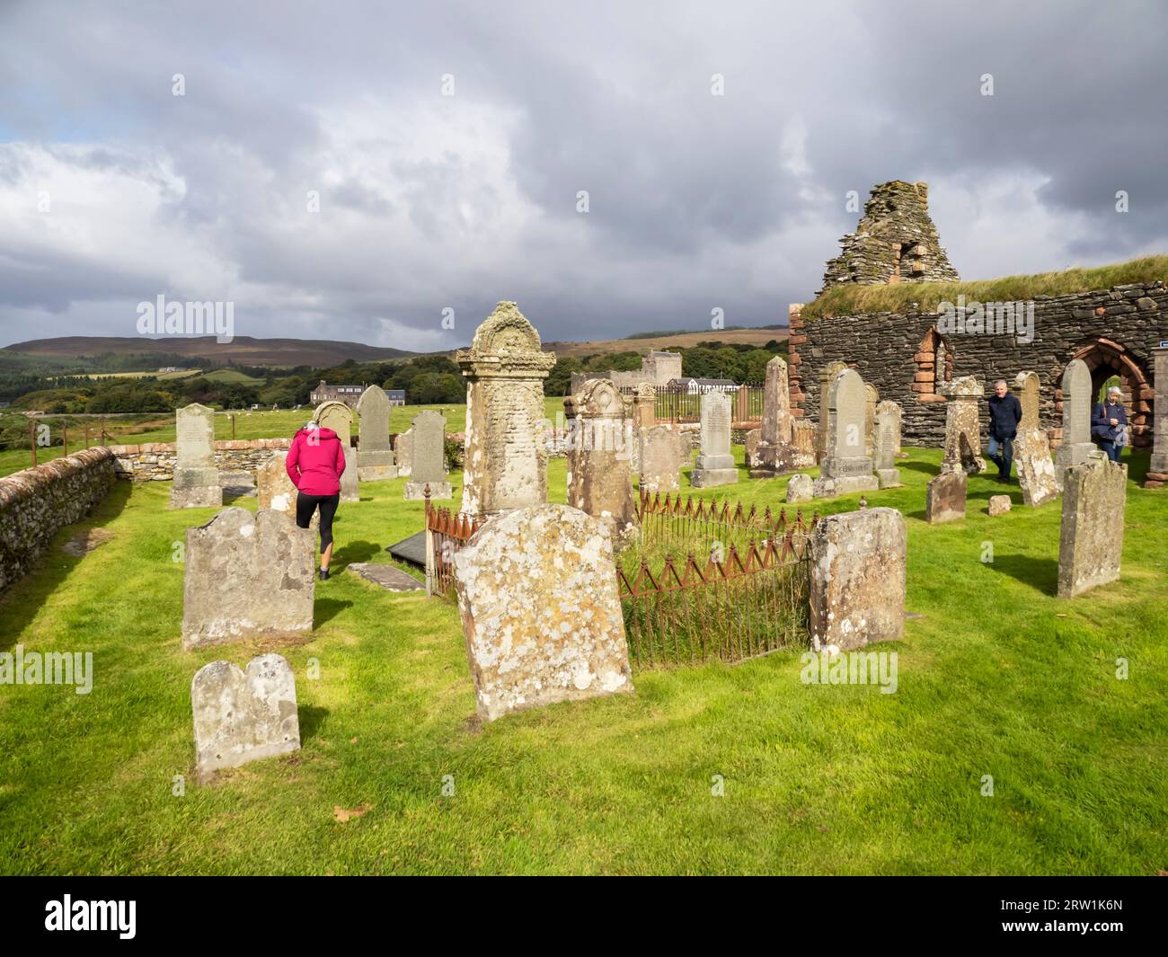 An old abandoned chapel at Skipness on the Mull of Kintyre, Scotland ...