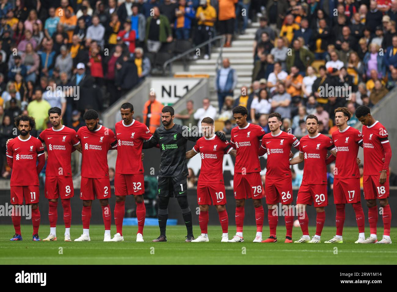 Liverpool observe a minutes silence before the Premier League match ...