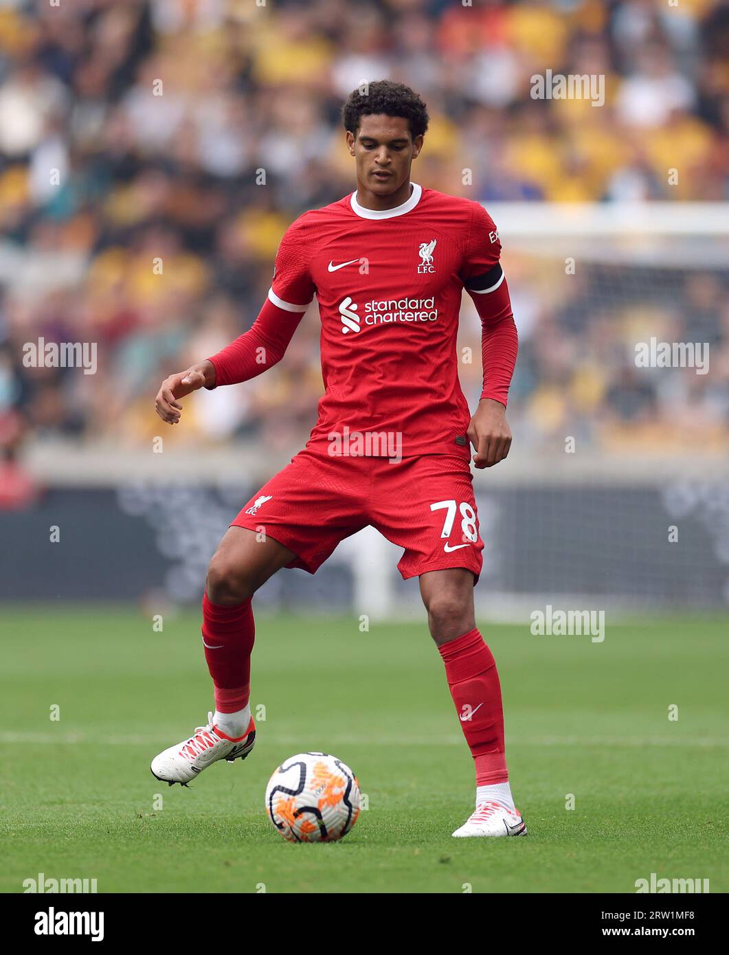 Liverpool's Jarell Quansah during the Premier League match at Molineux ...