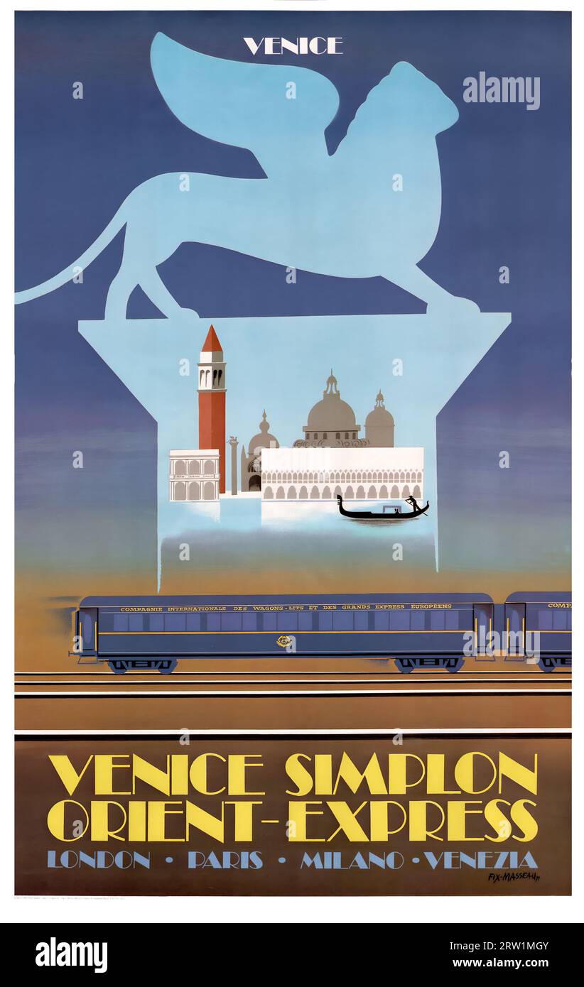Venice simplon orient express poster hi-res stock photography and images - Alamy