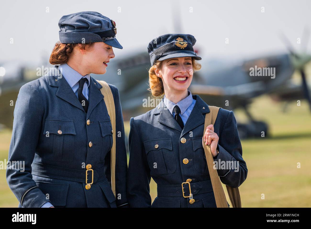 Duxford, UK. 16th Sep, 2023. Living history re-enactors in period RAF ...