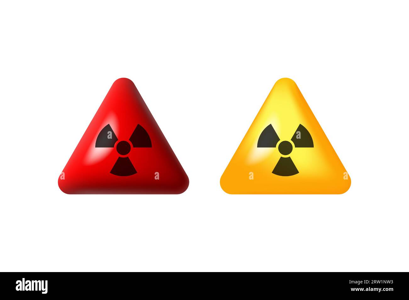 Road sign attention radiation Stock Vector Images - Alamy