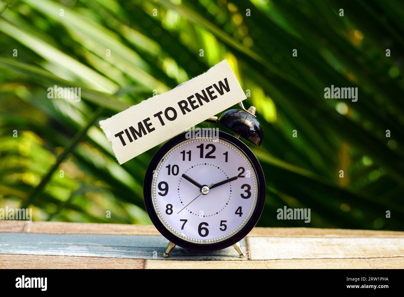 Time renew word written hi-res stock photography and images - Alamy