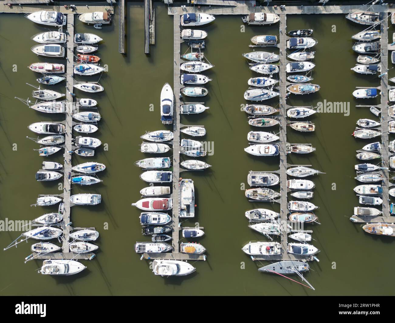 High resolution drone view of Hull, UK waterside marina area Stock ...