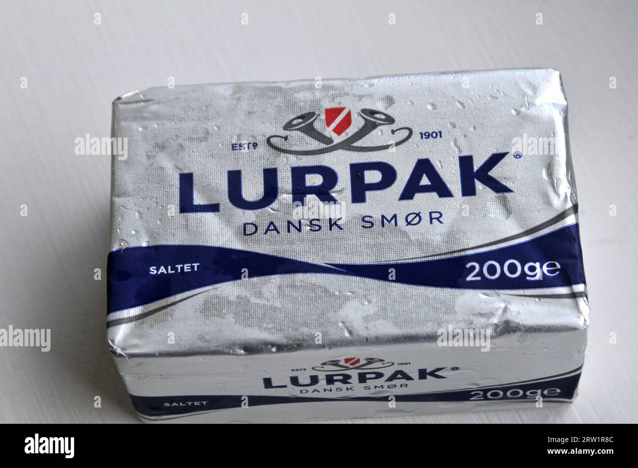 Kastrup/Copenhagen/Denmark/16 September 2023/Lurpak butter packet in ...