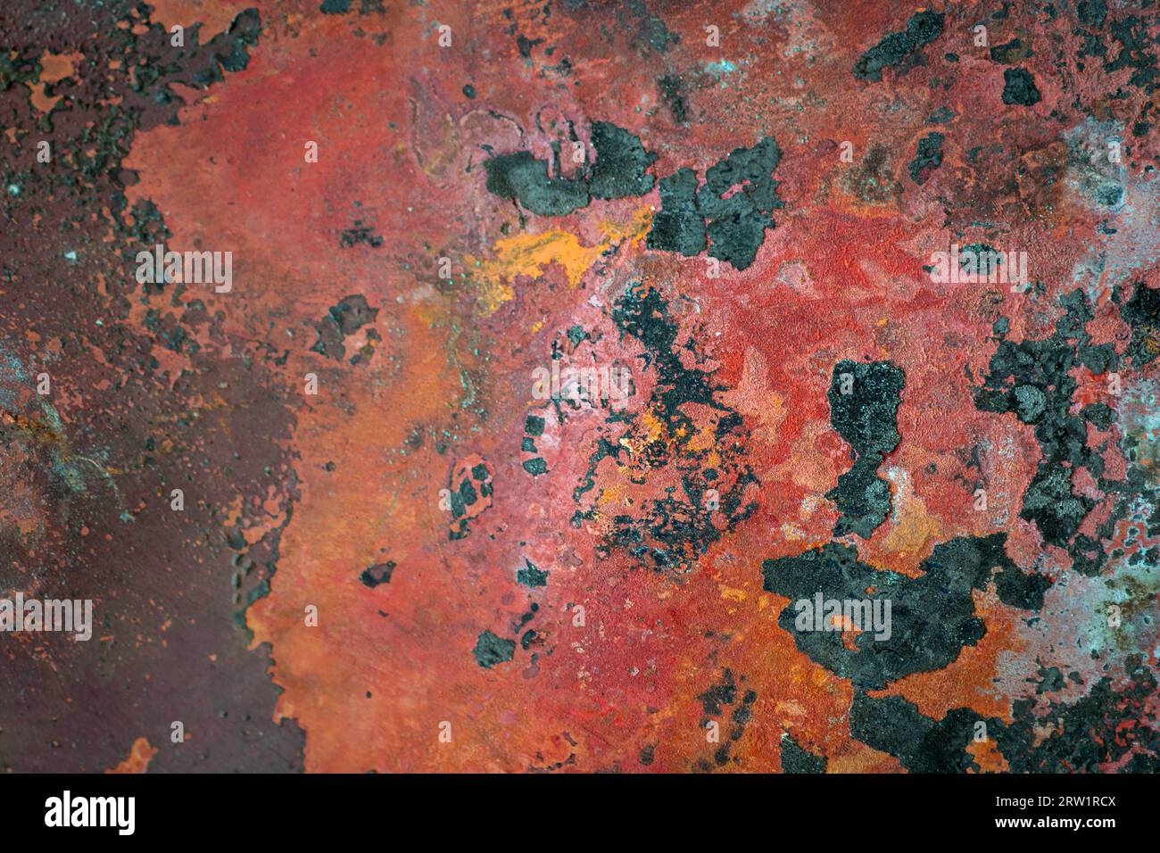 Metal sheet with heavily corroded patina Stock Photo - Alamy