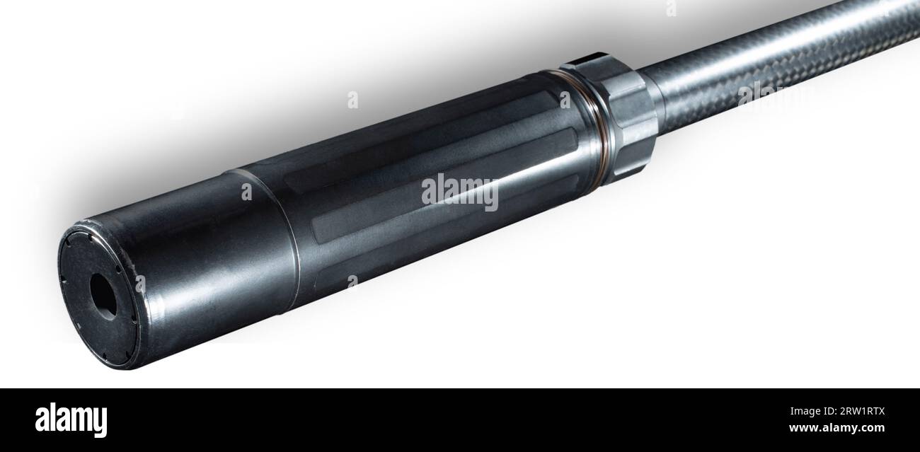 Drop shaadow behind a rifle barrel with carbon fiber and shadow behind ...