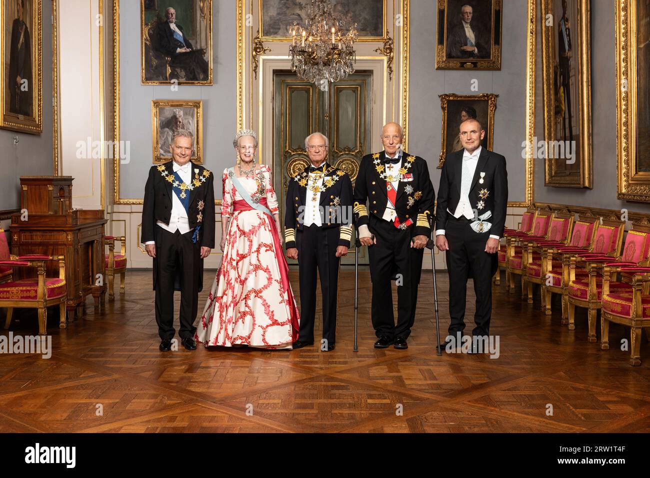 HM The King photographed with the Nordic heads of state in connection ...