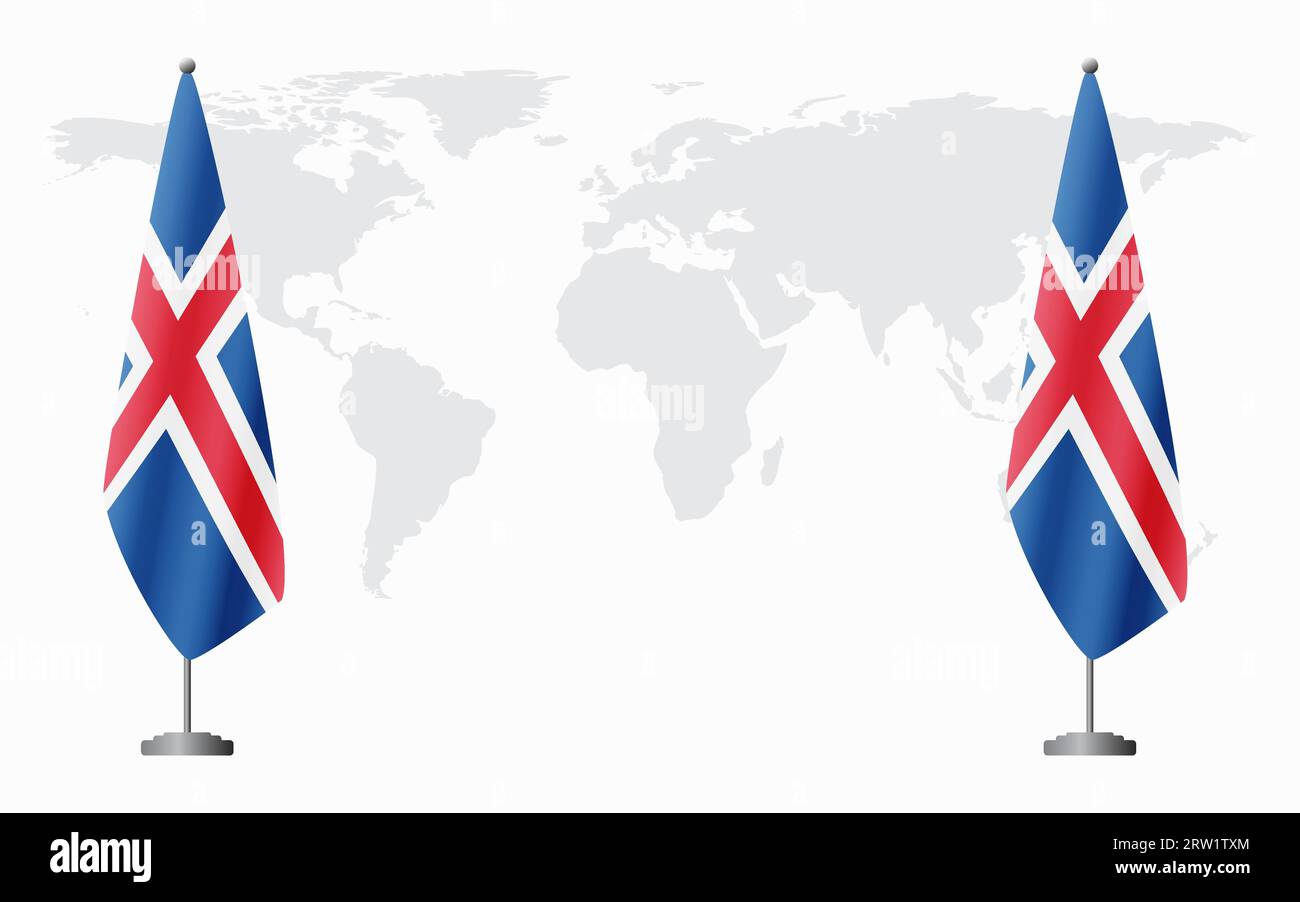 Iceland map country poster Stock Vector Images - Alamy