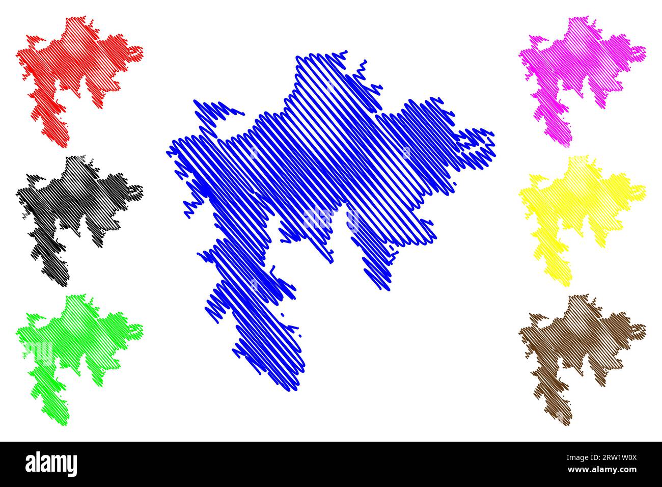 Lake Sun Moon (Taiwan, Republic of China, ROC) map vector illustration ...