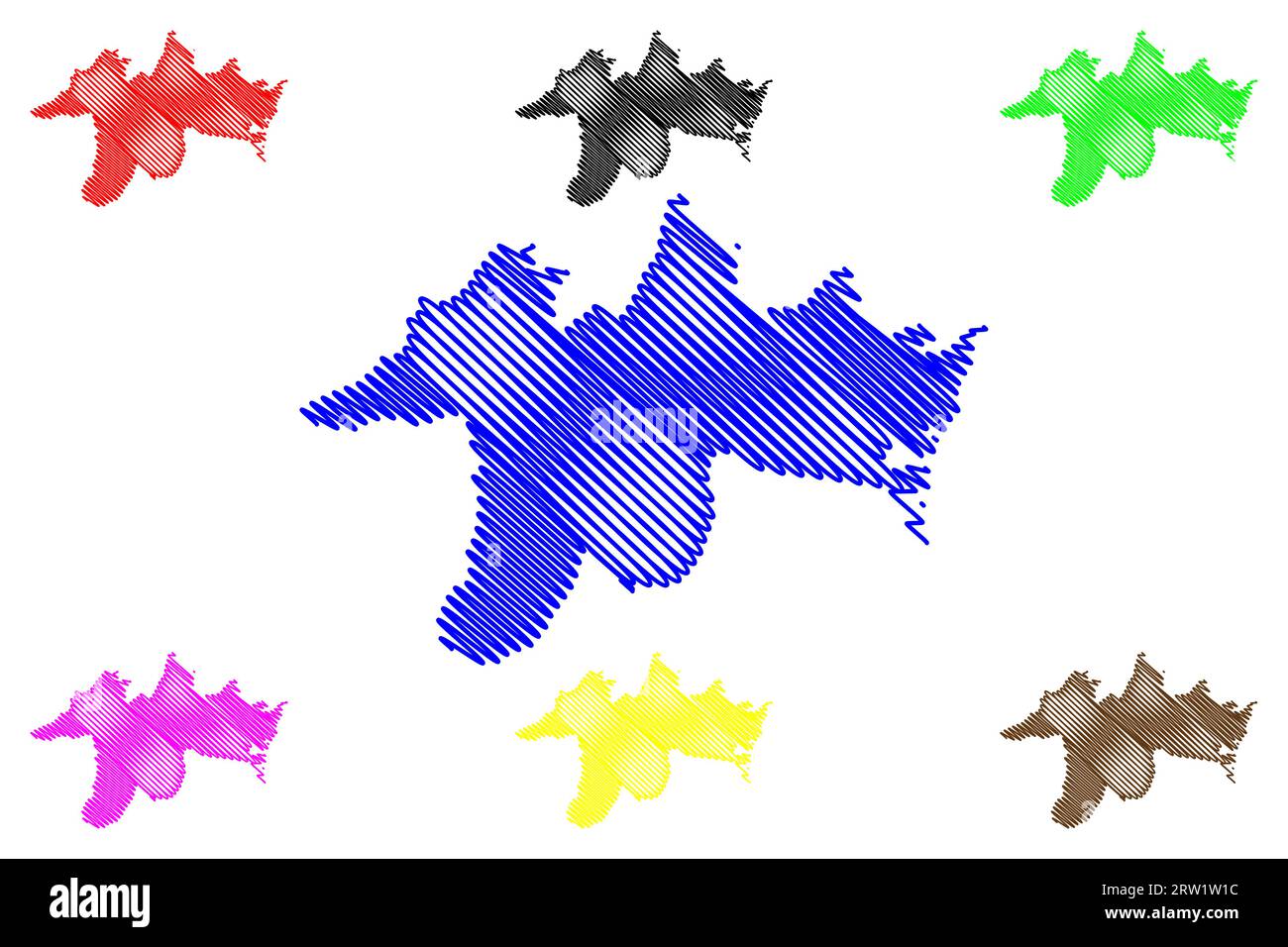 Lake Shanti Sagara (Republic of India) map vector illustration ...