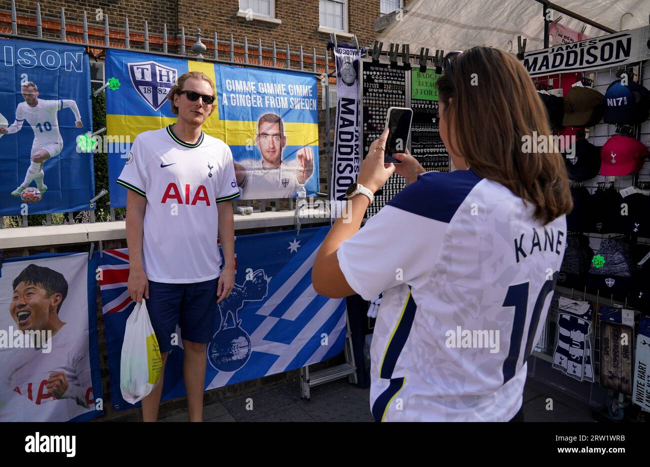 Tottenham Hotspur fans outside the ground before the Premier League ... Tottenham Hotspur fans outside the ground before the Premier League ...