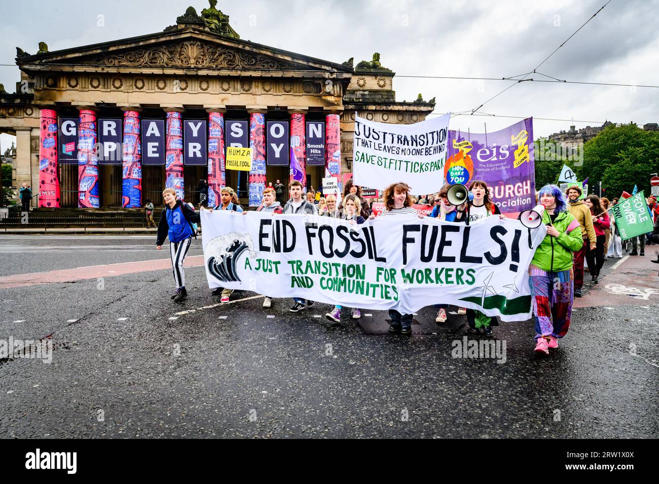 Edinburgh, Scotland. Sat 16 September 2023. Protestors at the End ...