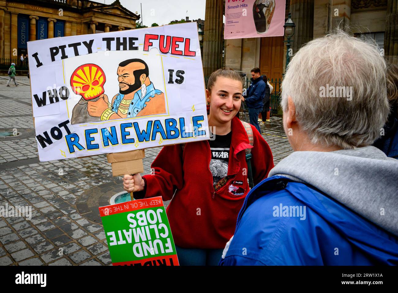 Edinburgh, Scotland. Sat 16 September 2023. Protestors at the End ...
