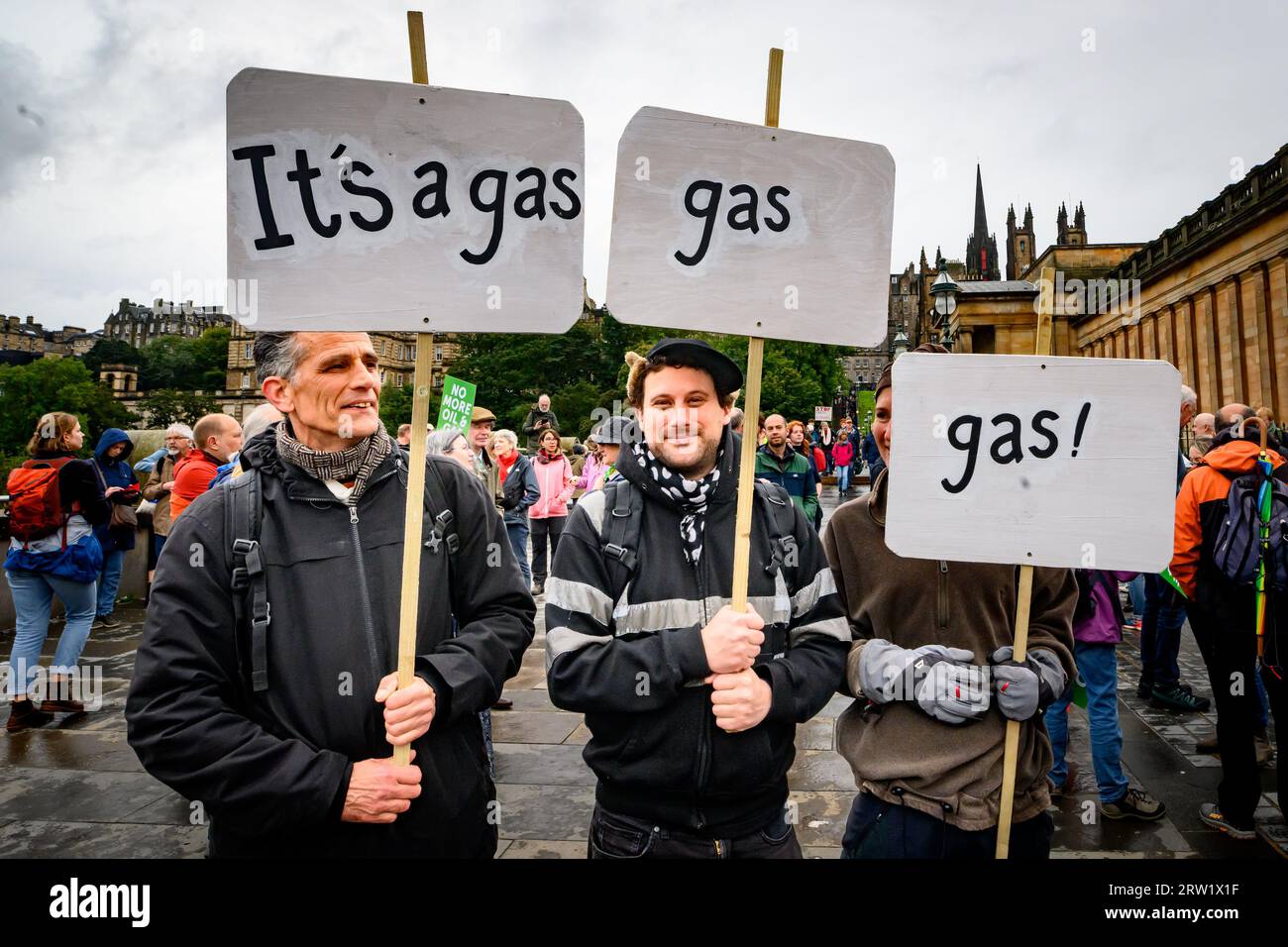 Edinburgh, Scotland. Sat 16 September 2023. Protestors at the End ...