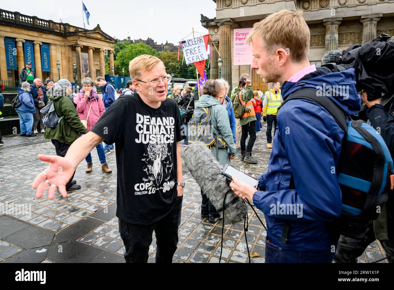 Edinburgh, Scotland. Sat 16 September 2023. Protestors at the End ...
