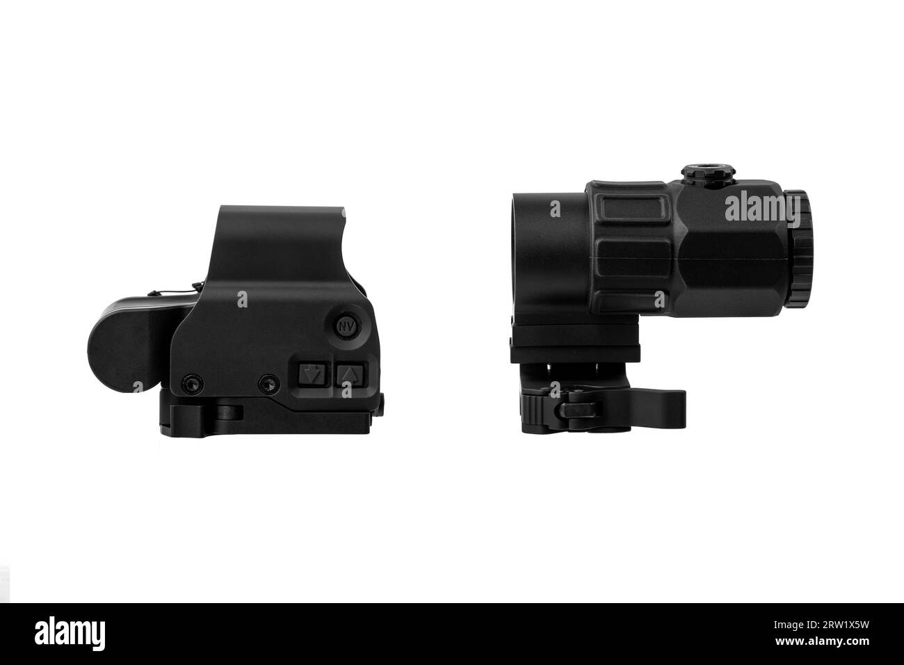 Modern optical collimator sight. Aiming device for shooting at short ...