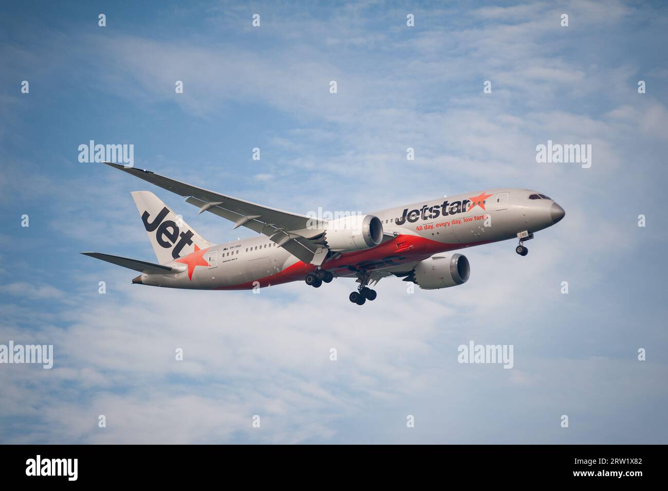 02.08.2023, Republic of Singapore, Singapore, Singapore - A passenger ...