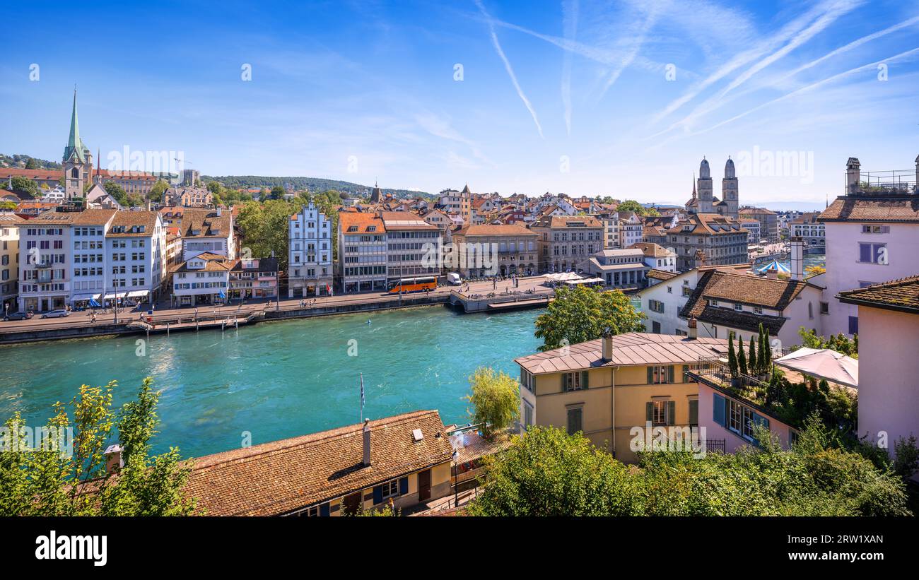 Zurich city old town skyline hi-res stock photography and images - Alamy