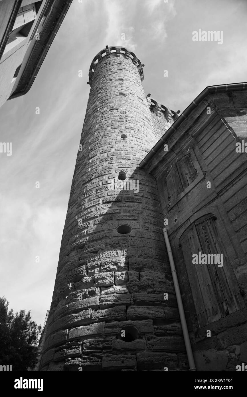 the view up to a tower of the The Duke's castle, called the Duchy (Le ...