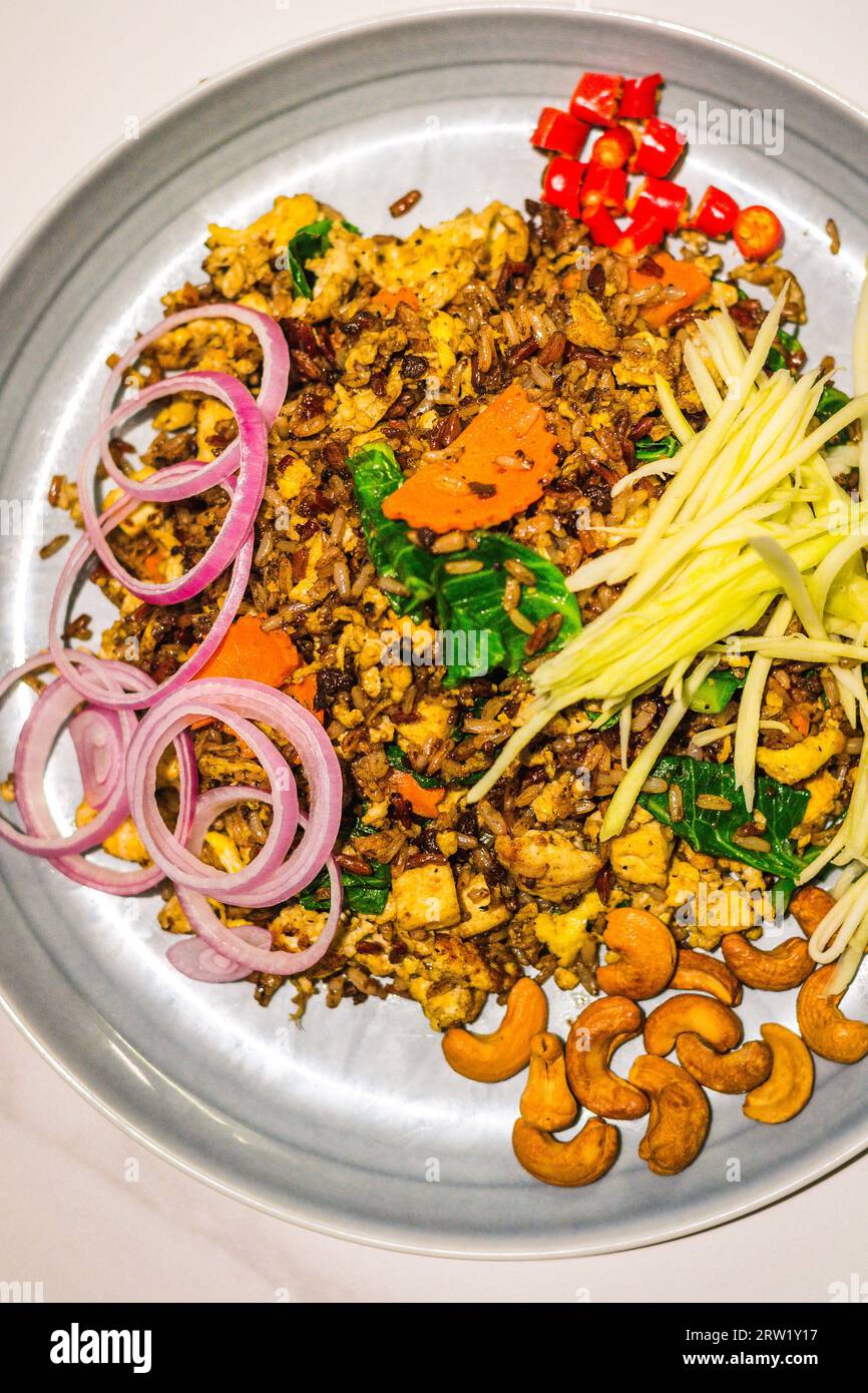 Thai Olive Organic Rice (Vegan) Isan-styled fried rice with green ...