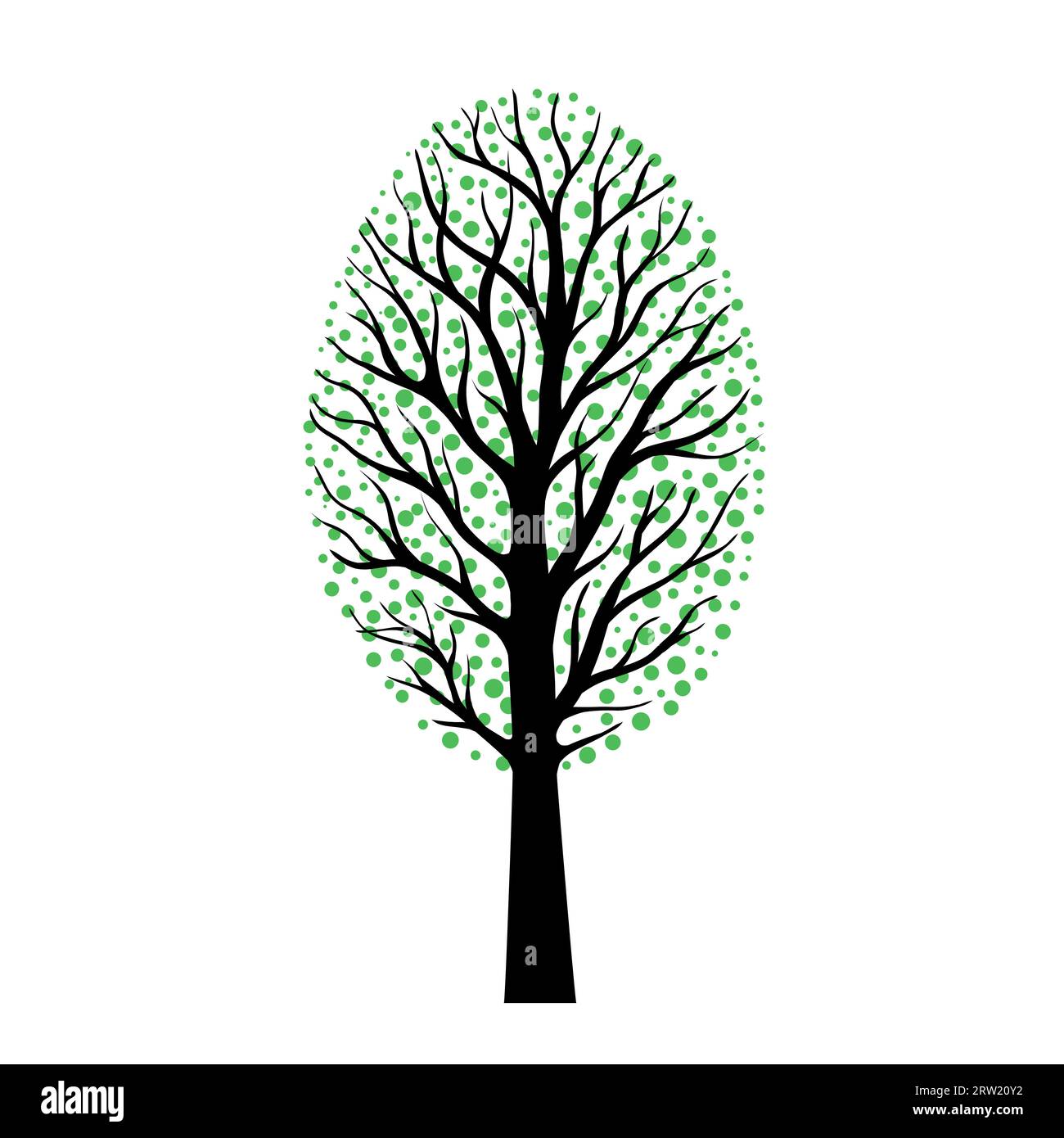 Oval flat leaves Stock Vector Images - Alamy