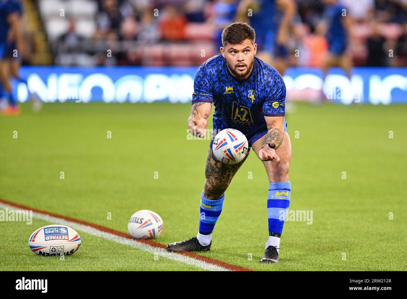 Leigh, England - 15th September 2023 Wakefield Trinity's Liam Hood ...