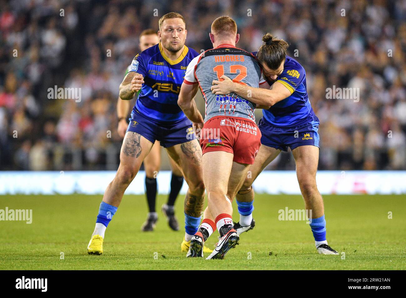 Leigh, England - 15th September 2023 Wakefield Trinity's Josh Griffin ...