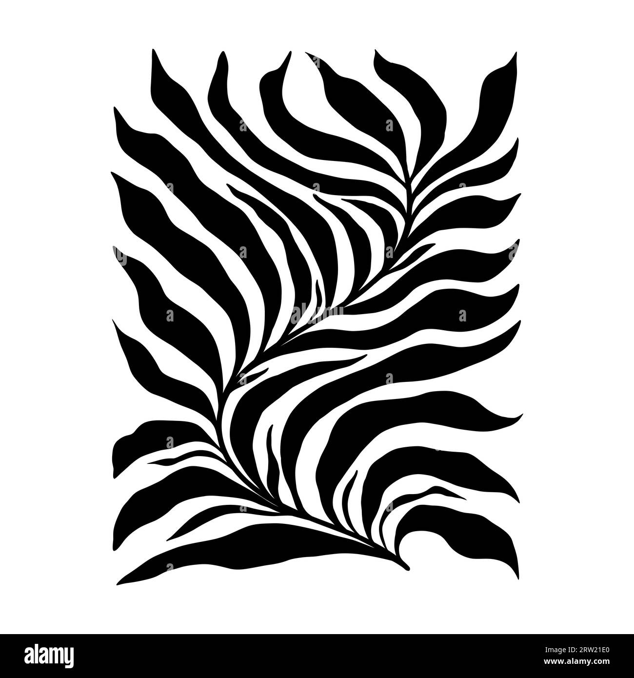 Abstract hand drawn plant Stock Vector Image & Art - Alamy