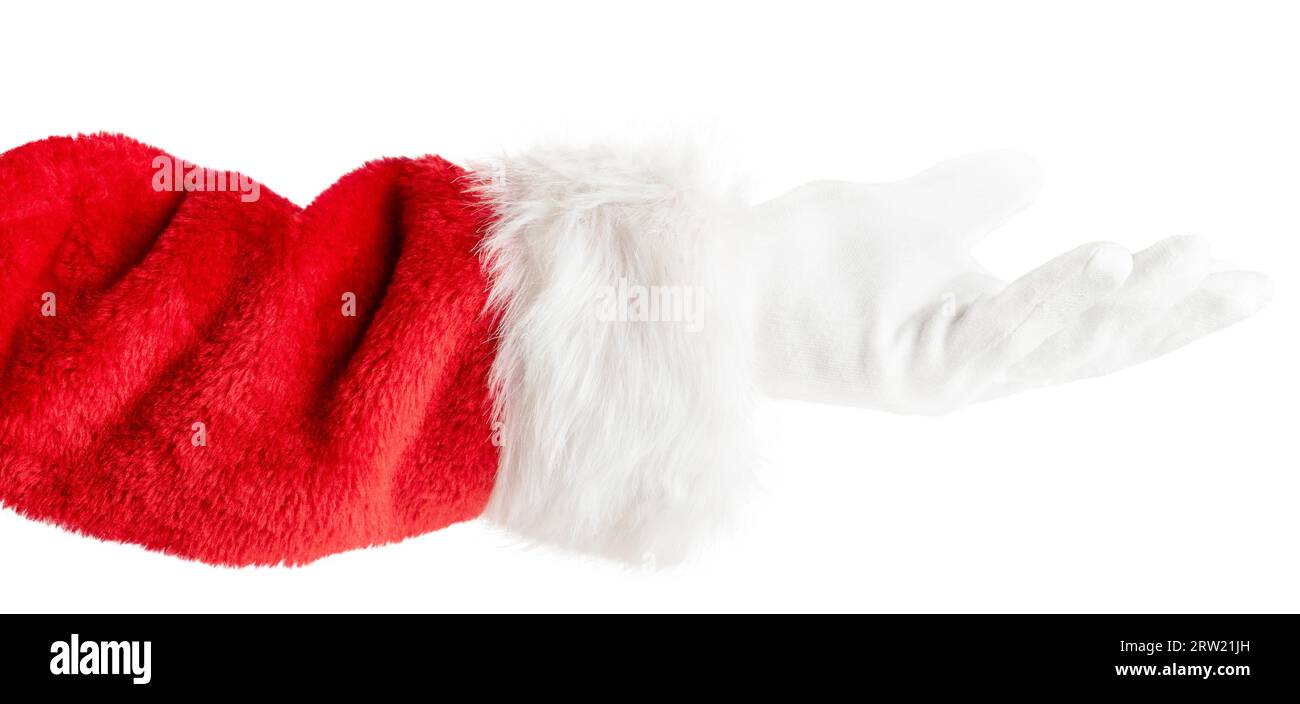 Santa hand isolated on white background with clipping path Stock Photo ...
