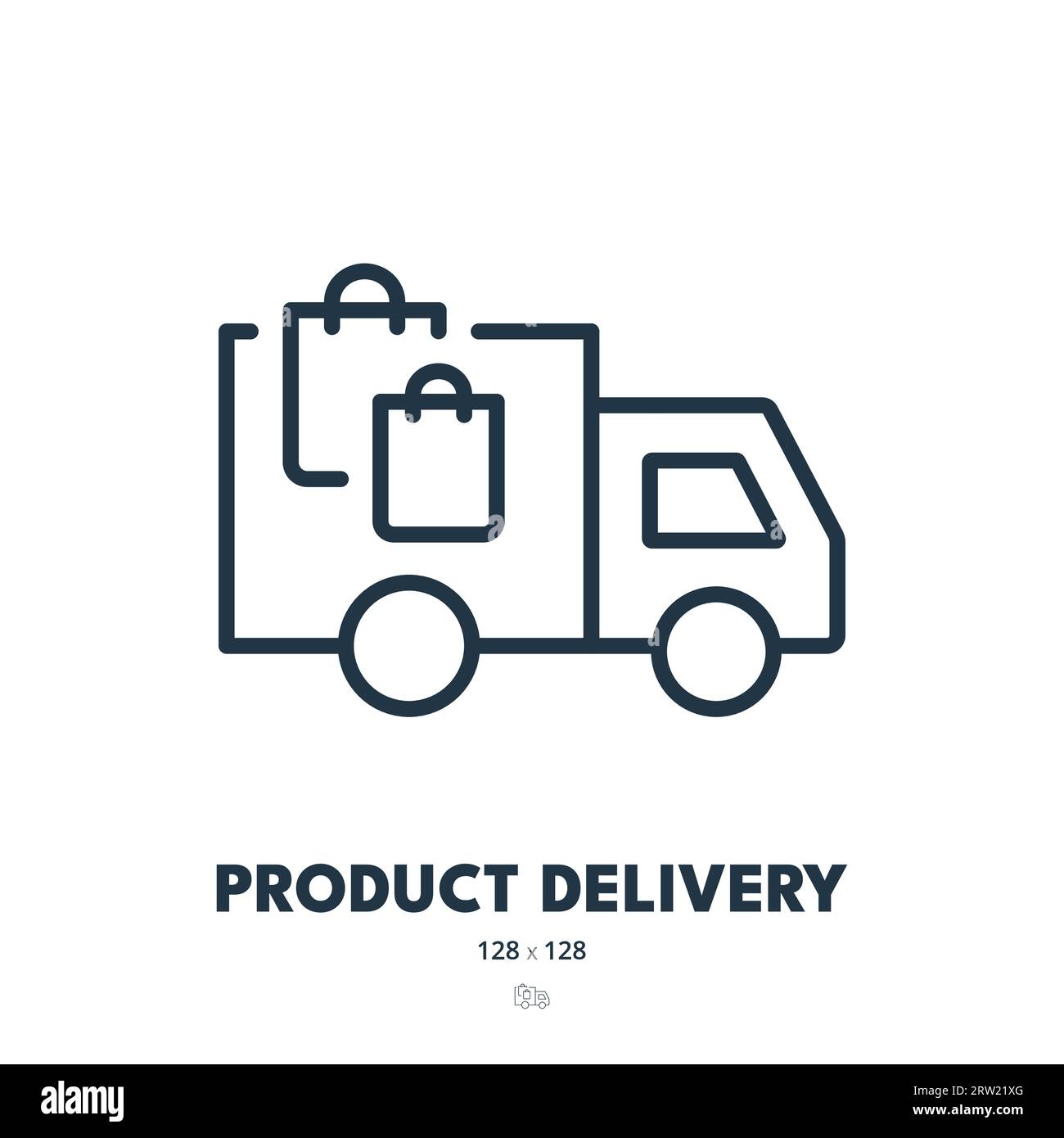 Product Delivery Icon. Shipping, Order, Truck. Editable Stroke. Simple ...
