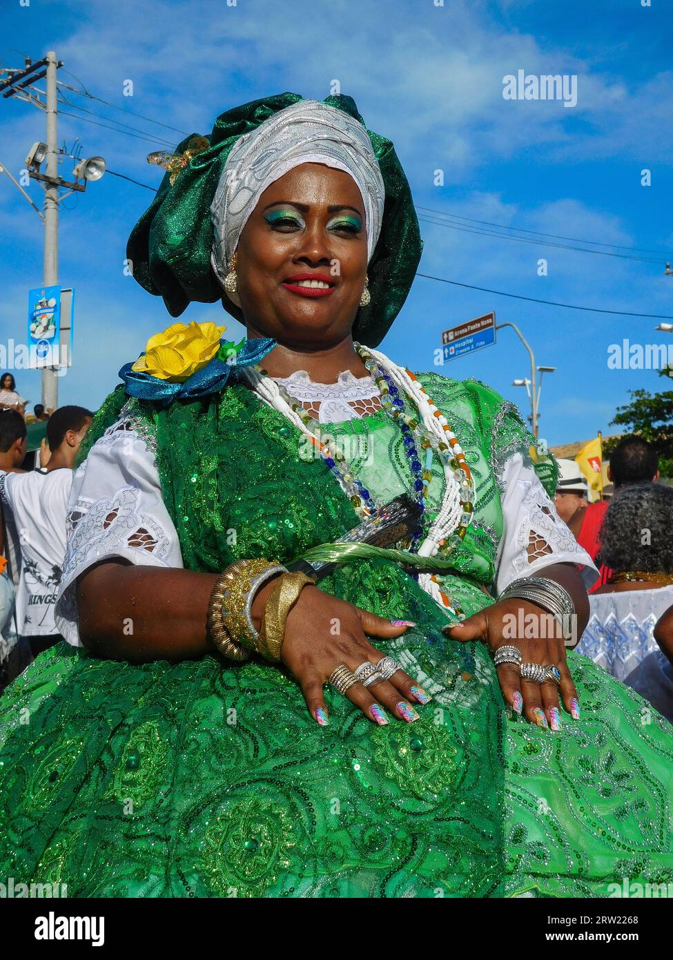 A Candomblé priest at a celebration in Salvador de Bahia Stock Photo ...
