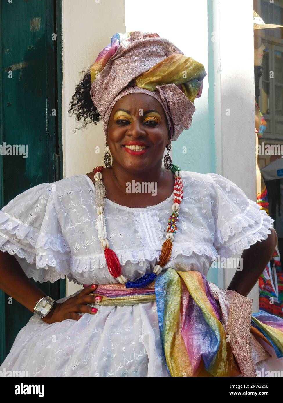 A Candomblé priest at a celebration in Salvador de Bahia Stock Photo ...