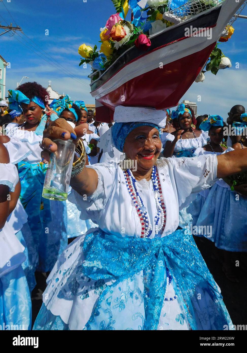 A Candomblé priest at a celebration in Salvador de Bahia Stock Photo ...