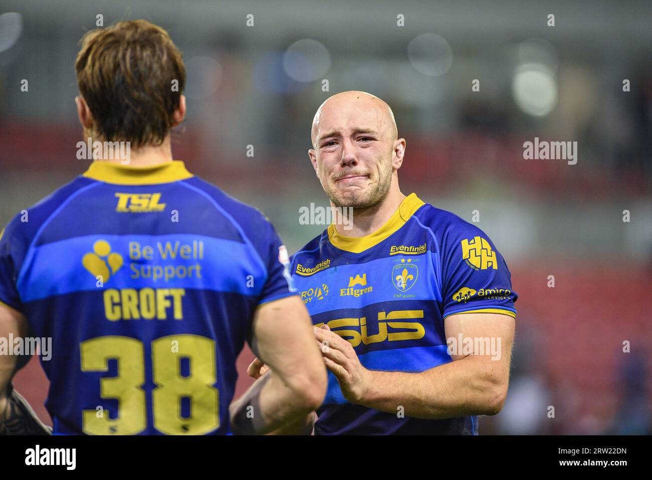 Leigh, England - 15th September 2023 Wakefield Trinity's Lee Kershaw ...