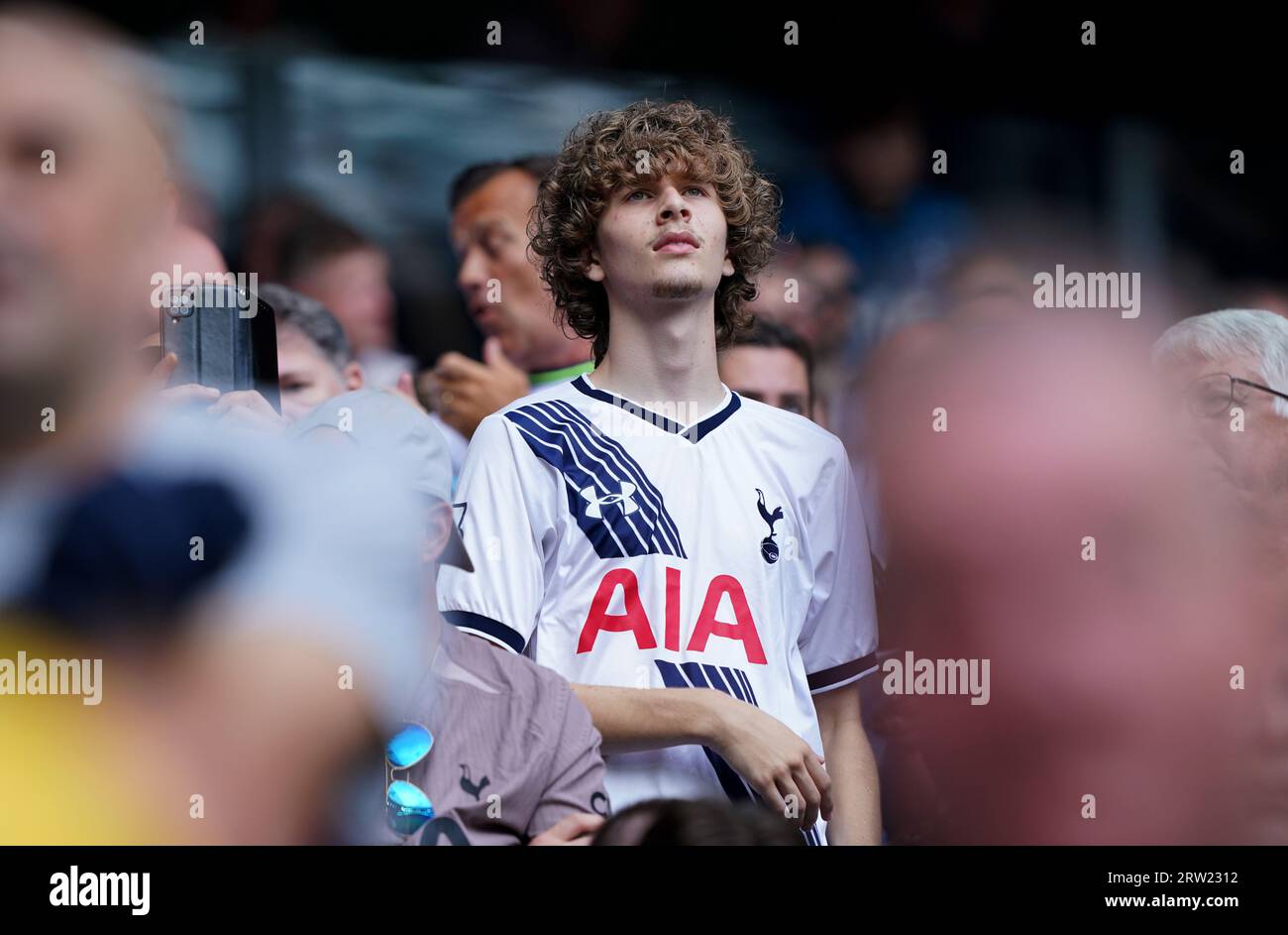 Tottenham Hotspur fans inside the ground before the Premier League ...