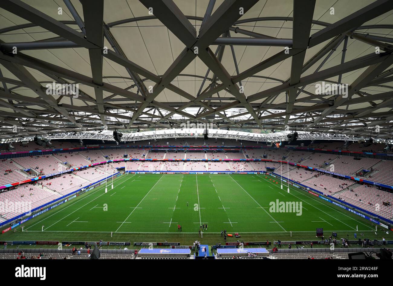 A general view of the pitch ahead of the Rugby World Cup 2023, Pool C ...