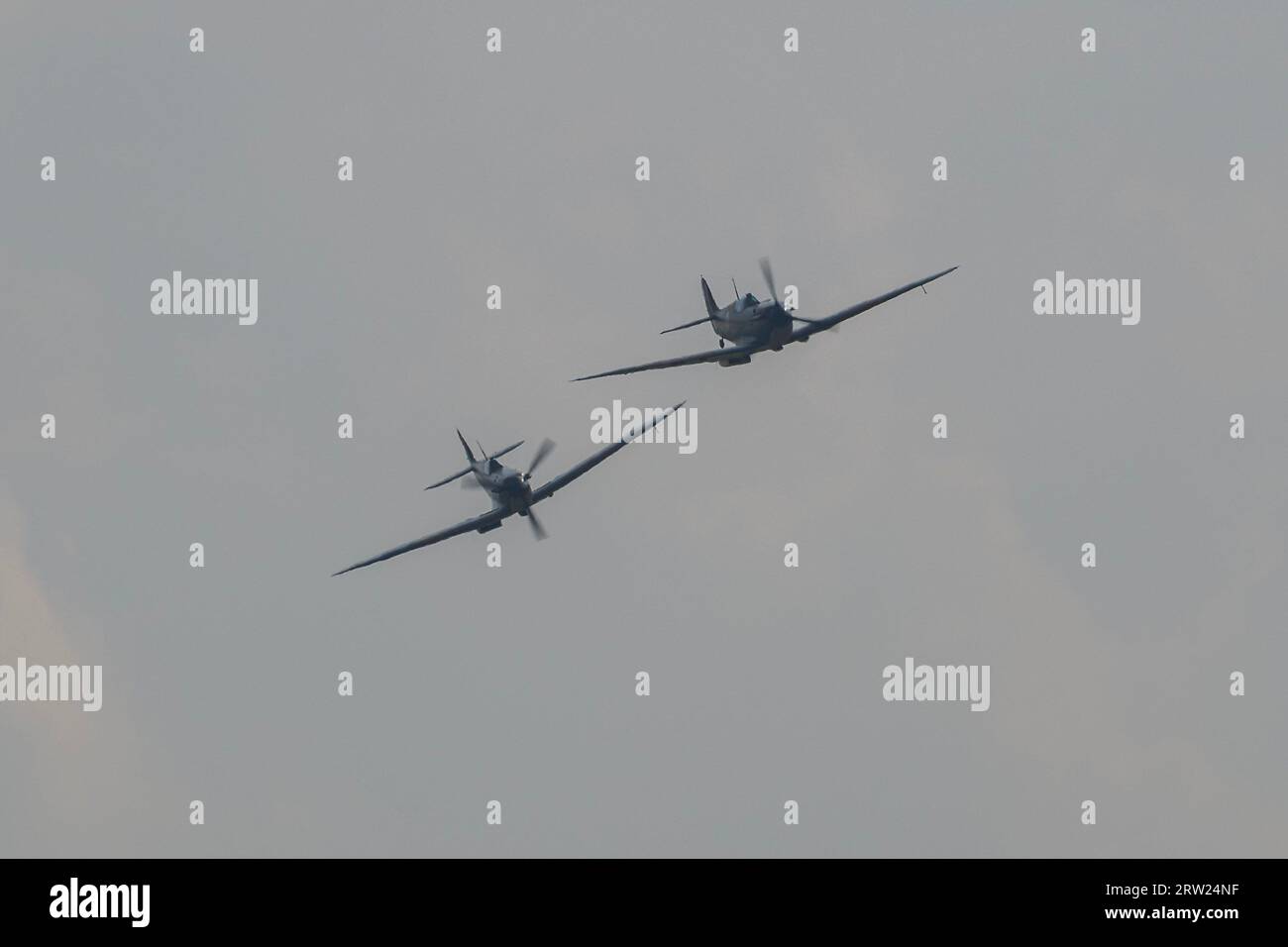 Duxford, UK. 16th Sep, 2023. Hispano HA-112 Buchons and Supermarine ...