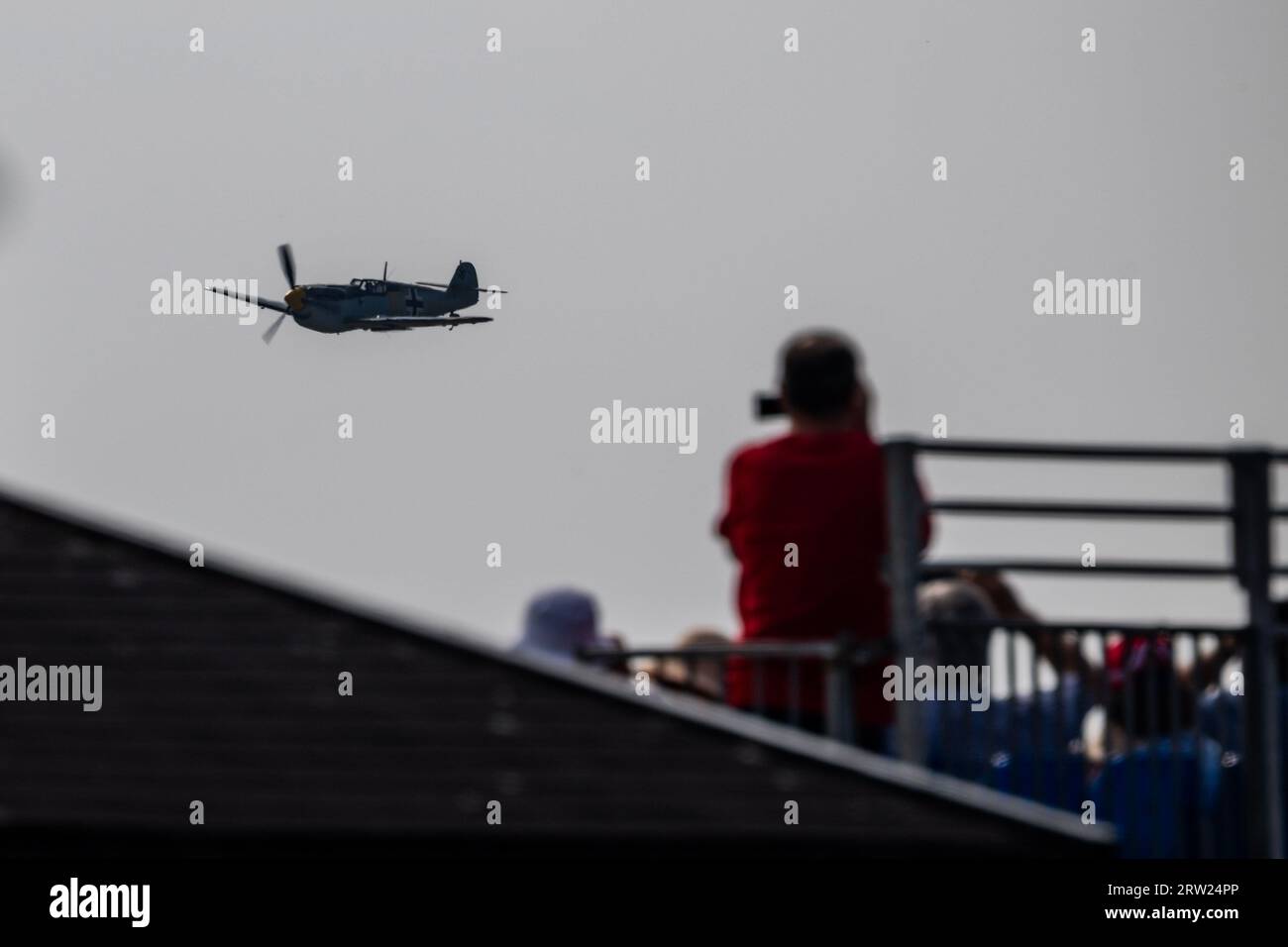 Duxford, UK. 16th Sep, 2023. Hispano HA-112 Buchons and Supermarine ...