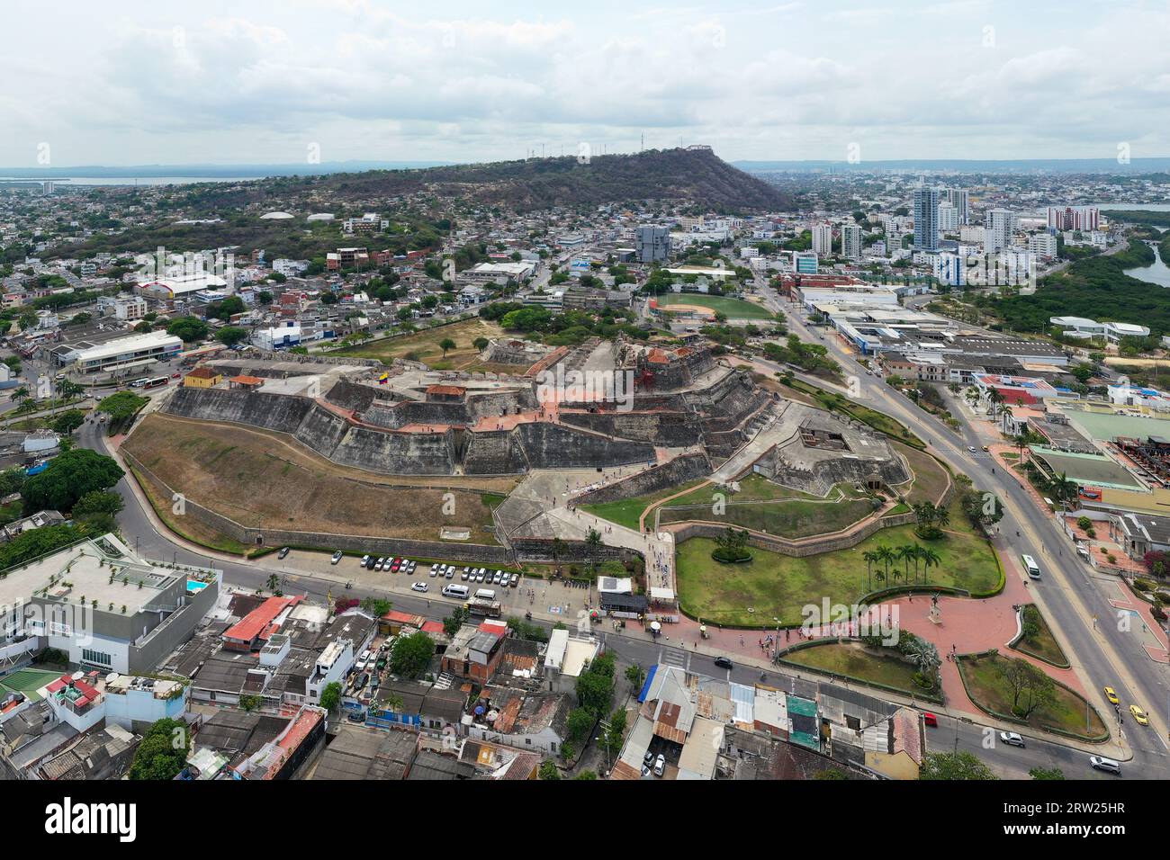 Historic fort and castle Castillo San Felipe de Barajas, Cartagena de ...