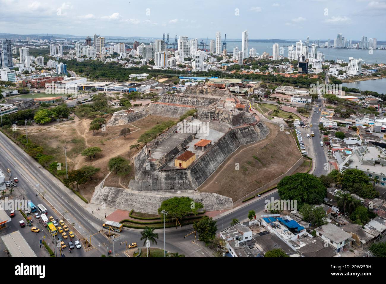 Historic fort and castle Castillo San Felipe de Barajas, Cartagena de ...